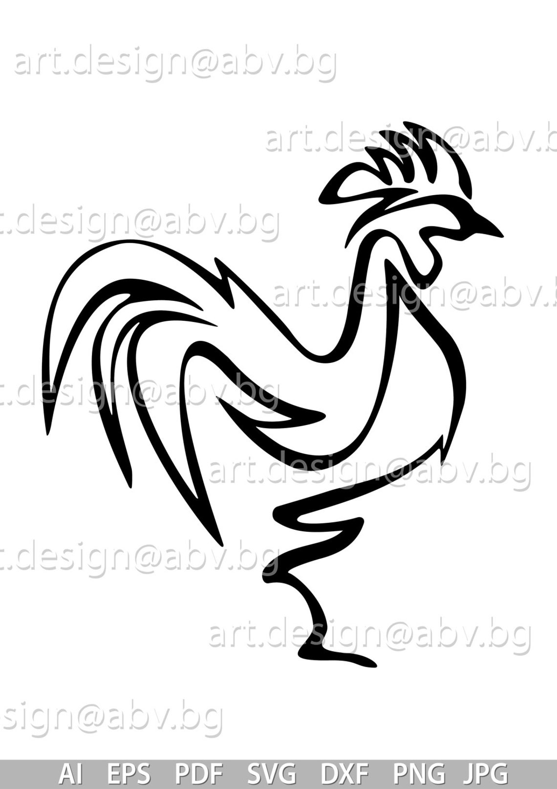 Vector ROOSTER AI PNG Eps Pdf Svg Dxf Jpg Download | Etsy
