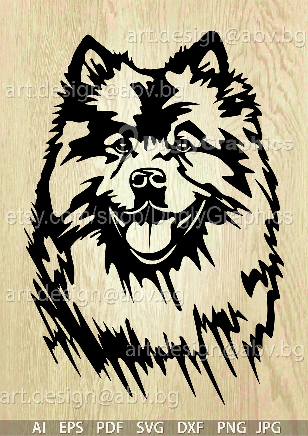 Vector Chow Chow Dog, SVG, AI, Png, Pdf, Eps, Dxf, Jpg Download ...