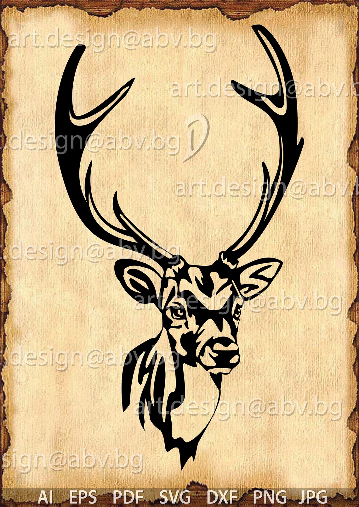 Vector SIKA STAG Deer Head AI Eps Pdf Svg Dxf Png Jpg | Etsy