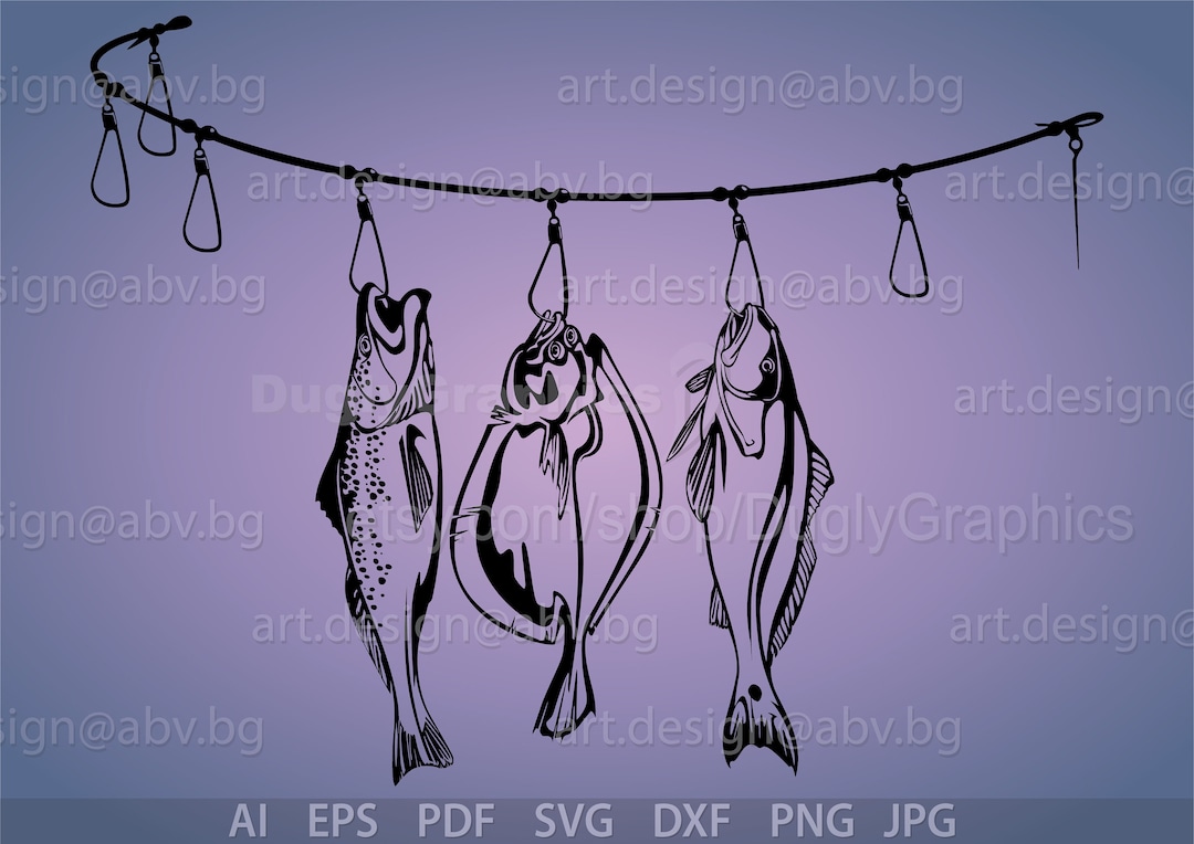 Vector FISH STRINGER, Ai, Eps, Pdf, Png, Svg, Dxf, Jpg Image Graphic ...
