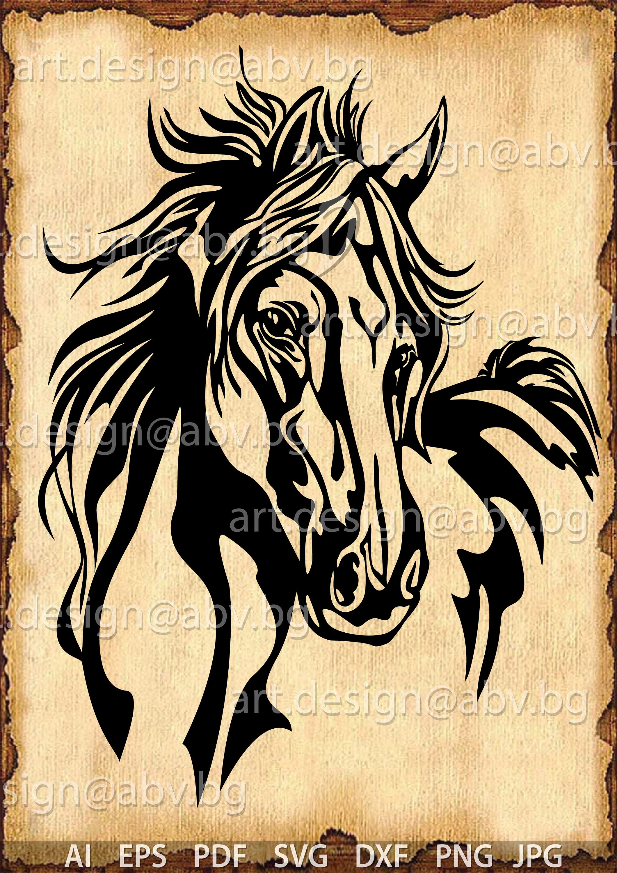 Vector HORSE Head SVG DXF Ai Eps Pdf Png Jpg Download - Etsy Ireland