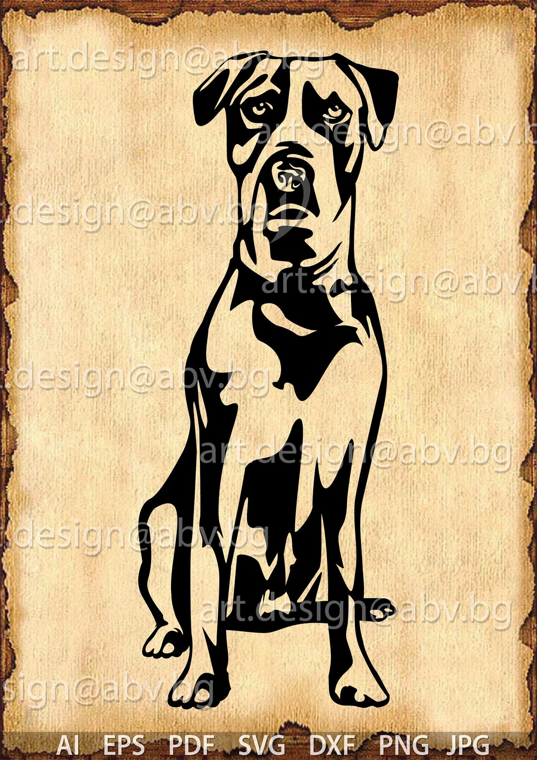 Vector DOG, Front Pig Dog Body, AI, Png, Pdf, Eps, Svg, Dxf, Jpg ...