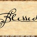 Vector BLESSED Ai Eps Pdf Svg Dxf Png Jpg Download - Etsy