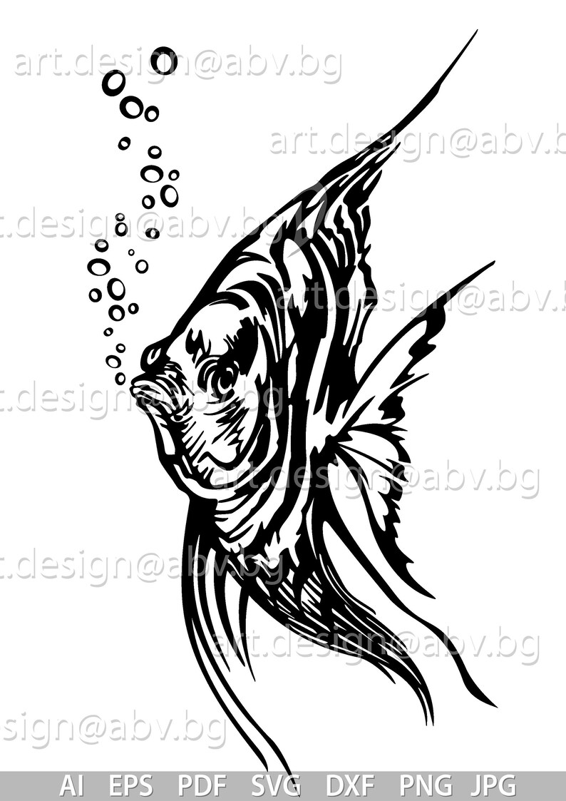 Vector FISH SCALAR AI Eps Pdf Svg Dxf Png Jpg Download - Etsy