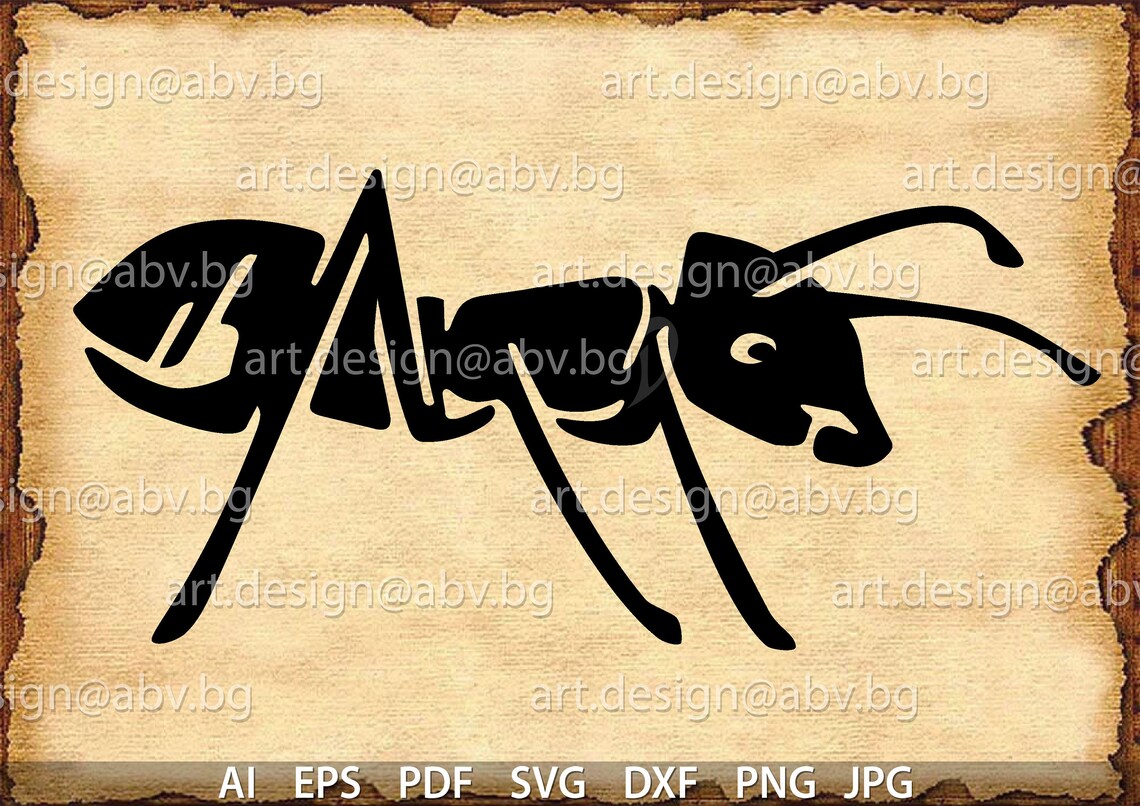 Vector ANT Drawing AI Eps Pdf SVG Dxf Png Jpg Download - Etsy