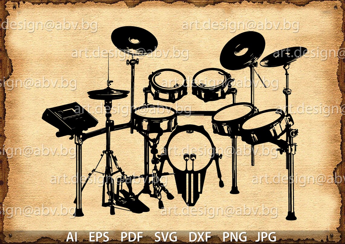 Vector PERCUSSION Drums AI Eps Pdf Svg Dxf Png Jpg | Etsy