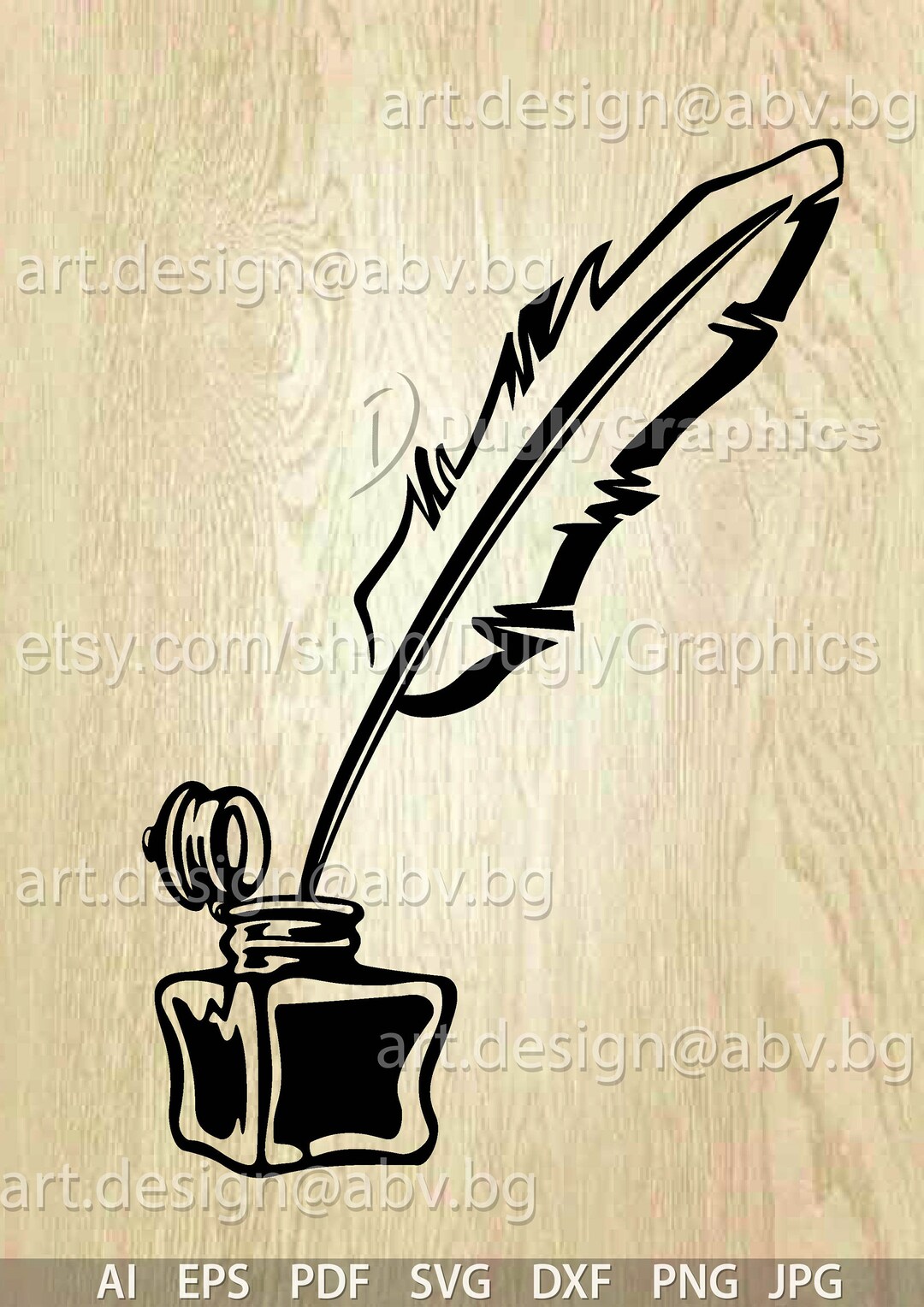 Feather Quill and Ink Vector Graphics (digital Download) - Etsy
