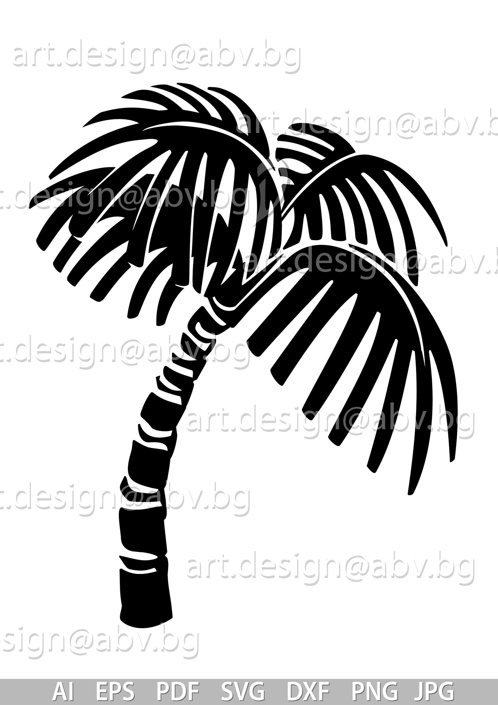 Vector PALM Tree AI Eps Pdf SVG Dxf Png Jpg Image | Etsy
