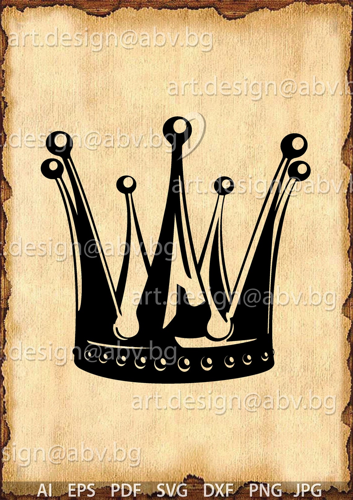 Vector CROWN AI Eps Pdf Svg Dxf Png Jpg Download Crown - Etsy