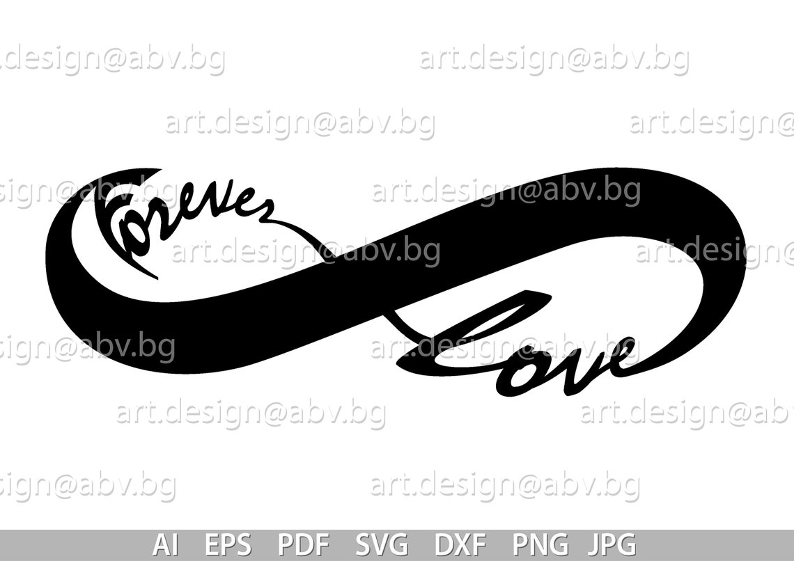 Vector INFINITY Forever Love AI Eps Pdf Svg Dxf Png - Etsy