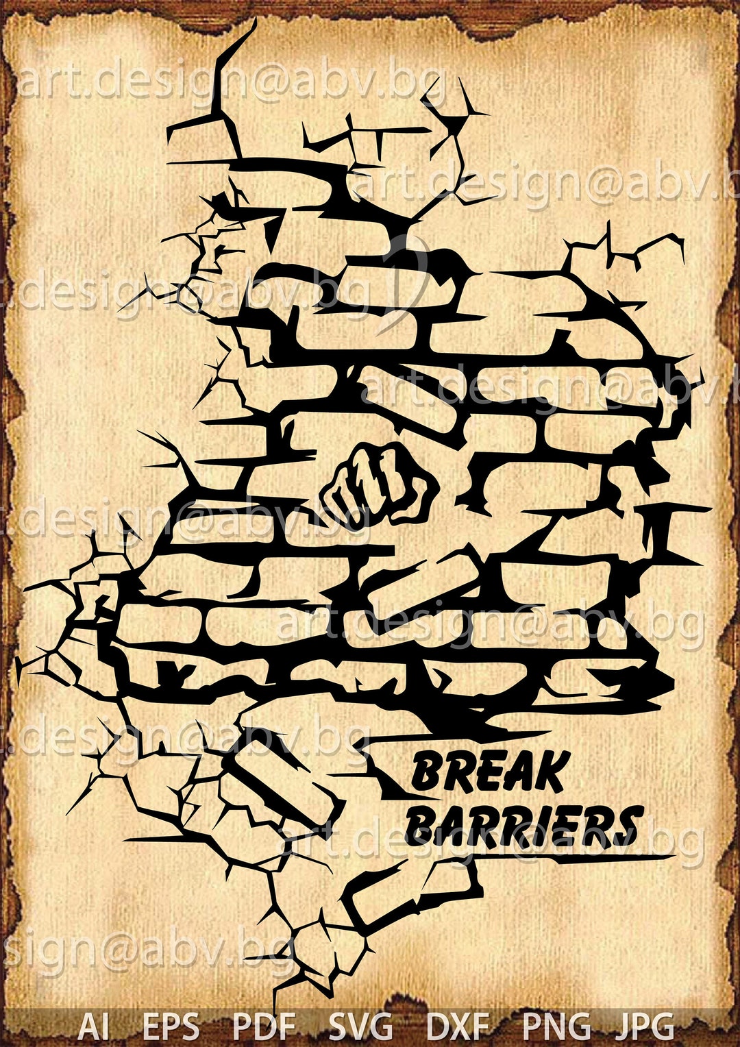 Vector BREAK BARRIERS AI Eps Png Pdf Svg Dxf Jpg - Etsy Canada