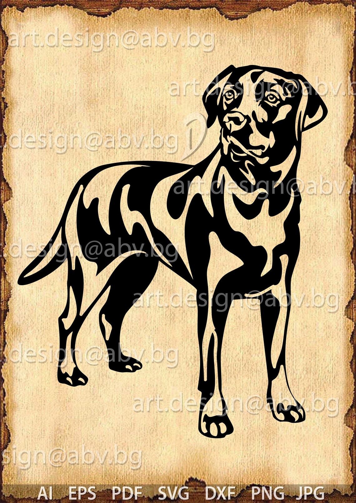Vector DOG Labrador Retriever AI Eps Pdf Svg Dxf Png - Etsy