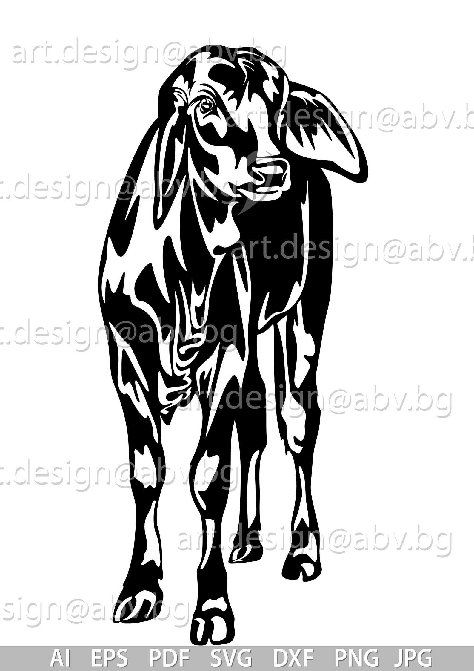Vector COW Brahman Calf AI PNG Eps Pdf Svg Dxf Jpg - Etsy