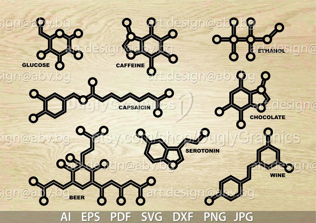 Molecules Vector Bundle: Science Clipart (digital Download) - Etsy
