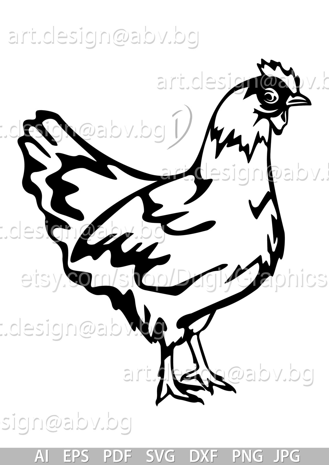 Vector RHODE ISLAND RED Hen Ai Eps Pdf Svg Dxf Png Jpg - Etsy