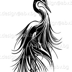 Vector HERON, Heaven Bird, AI, PNG, Eps, Pdf, Svg, Dxf, Jpg Download ...