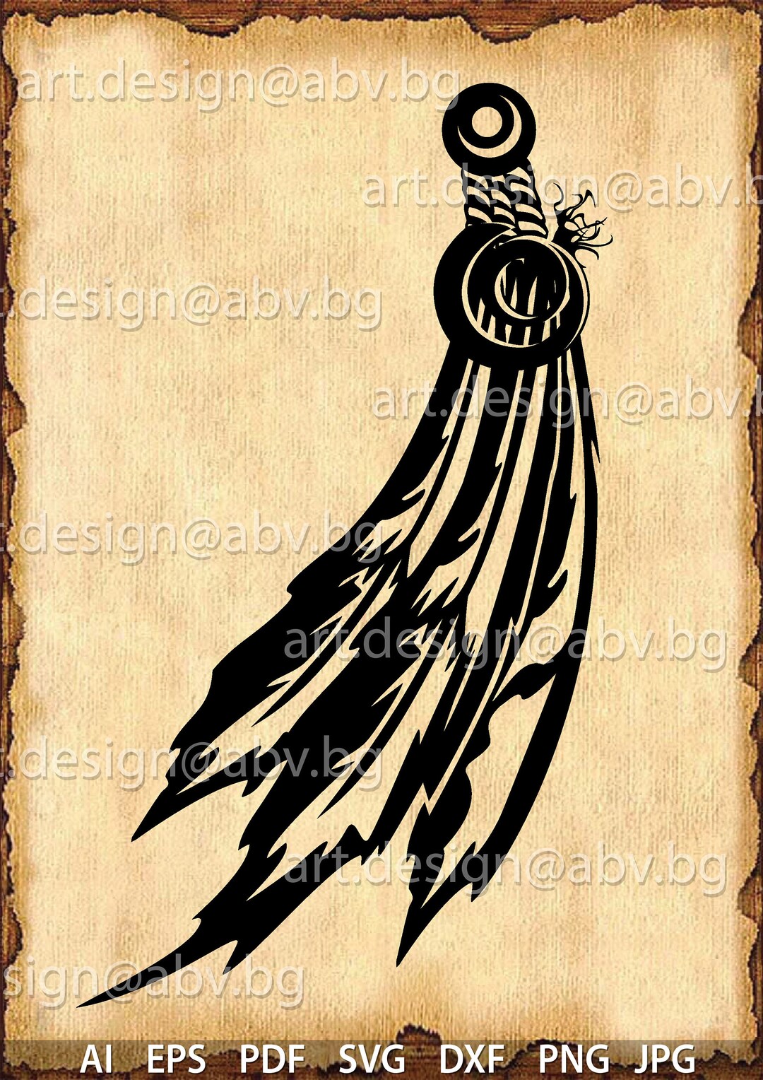 Feather Talisman Vector, Amulet (svg, Ai, Eps, Png) (digital Download ...
