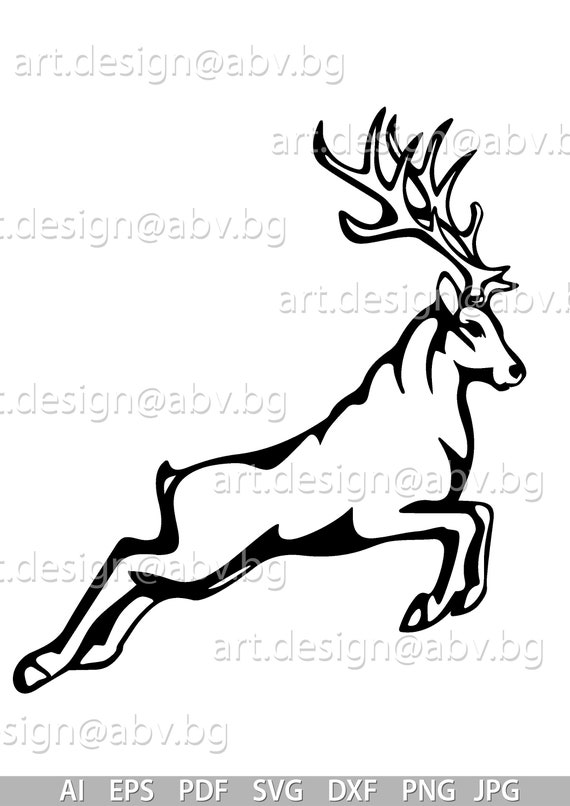 Deer Jumping Drawing