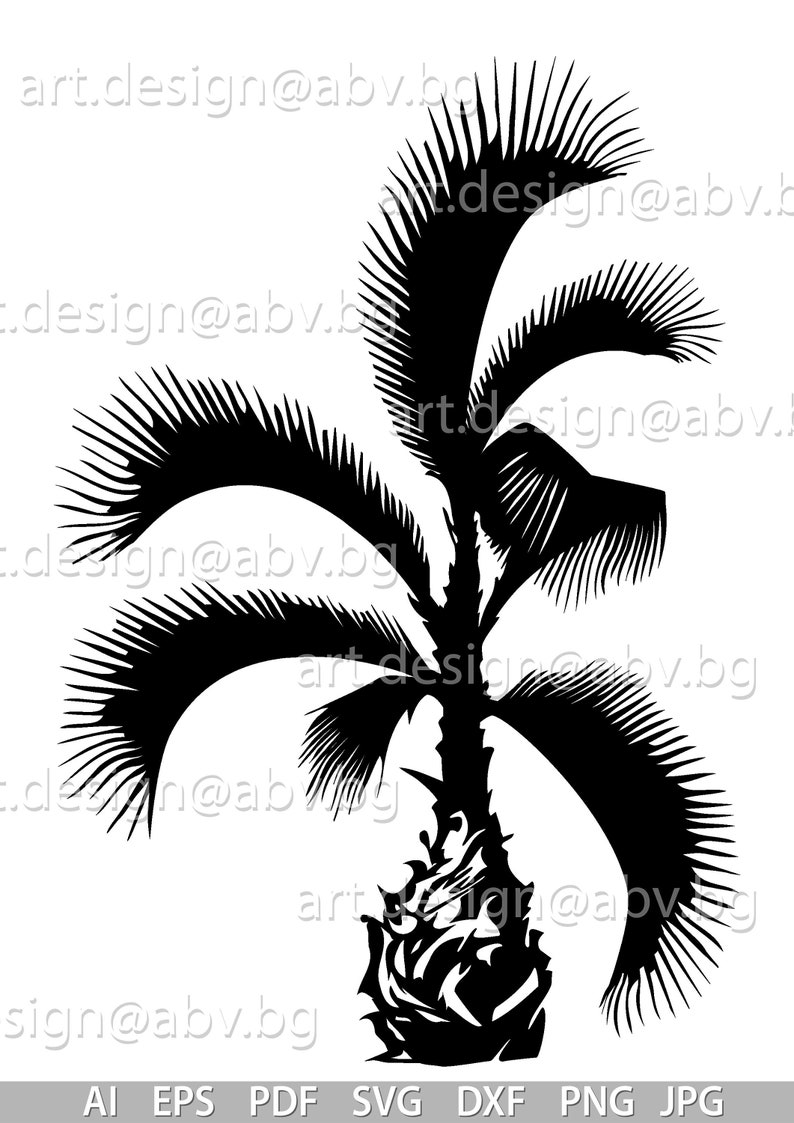 Vector PALM Tree AI Eps Pdf Svg Dxf Png Jpg Download - Etsy