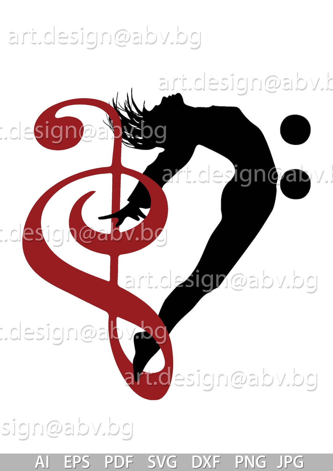 Music Heart Dancer Vector Art (digital Download) - Etsy