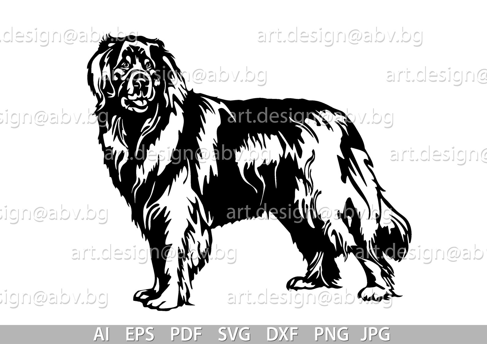 Vector LEONBERGER Dog SVG Ai Png Pdf Eps Dxf Jpg - Etsy