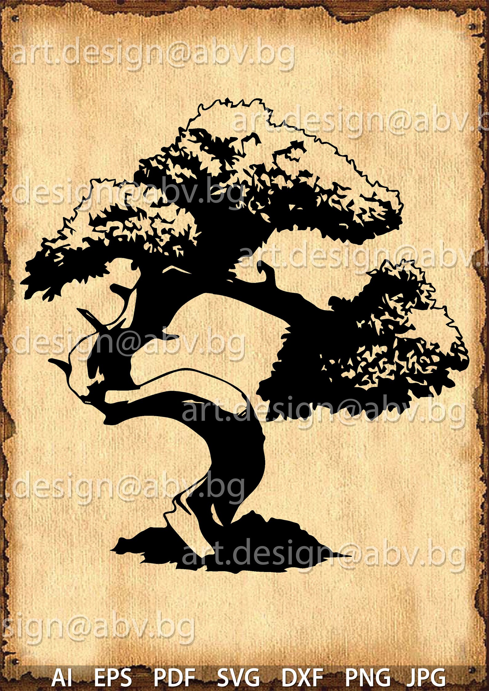 Vector TREE Bonsai Evergreen AI PNG Eps Pdf Svg Dxf - Etsy