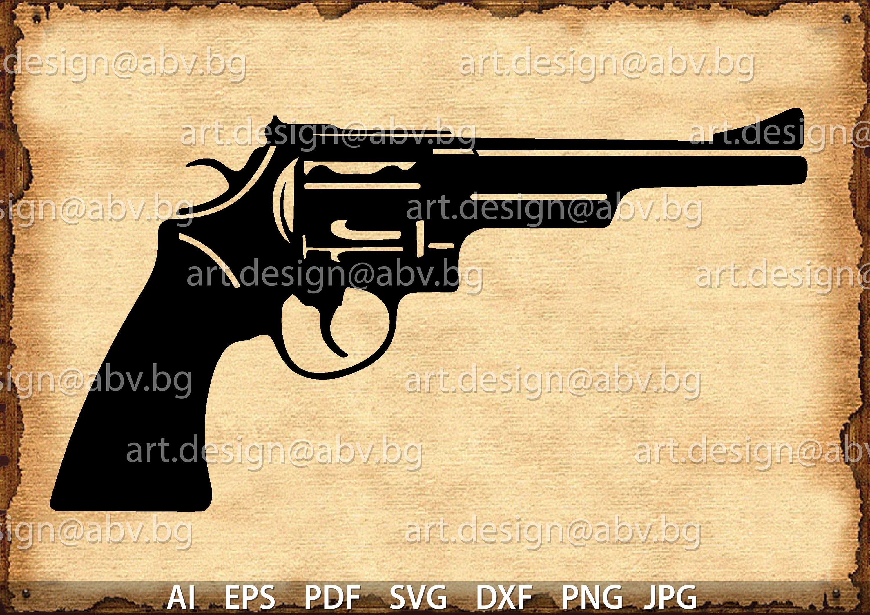Vector GUN AI eps PNG pdf svg dxf jpg Download Digital | Etsy