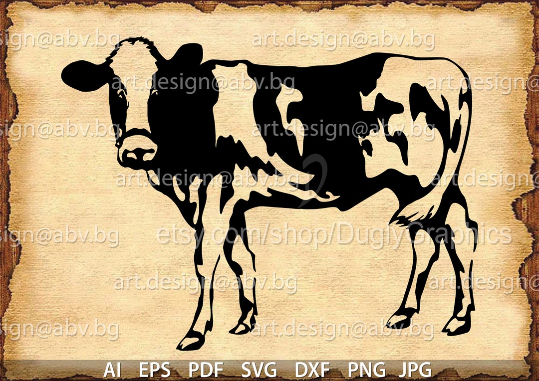 Cow Vector Art Print, Digital Image (instant Download) - Etsy