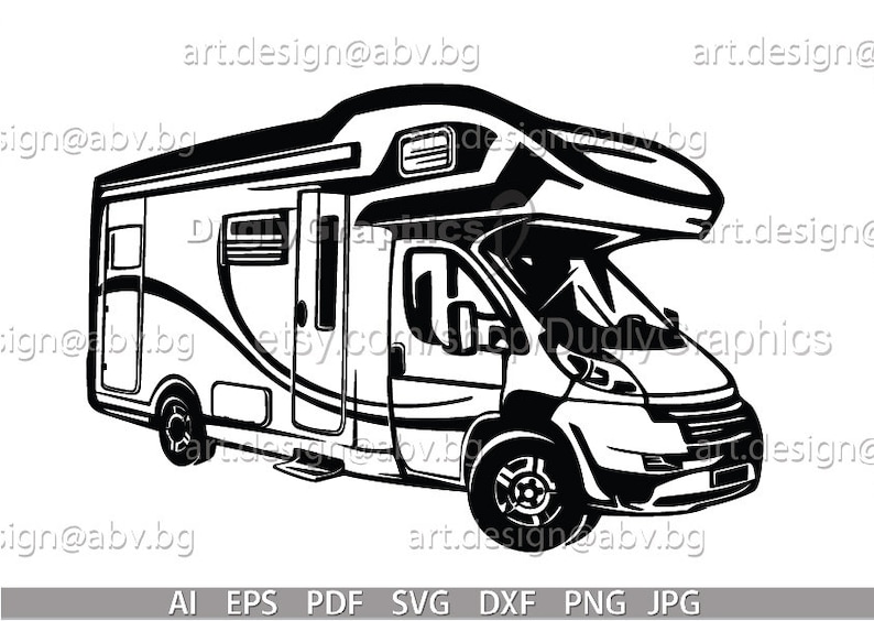 Vector CAMPER Mobilhome SVG DXF Ai Eps Pdf Dxf Png Jpg - Etsy UK