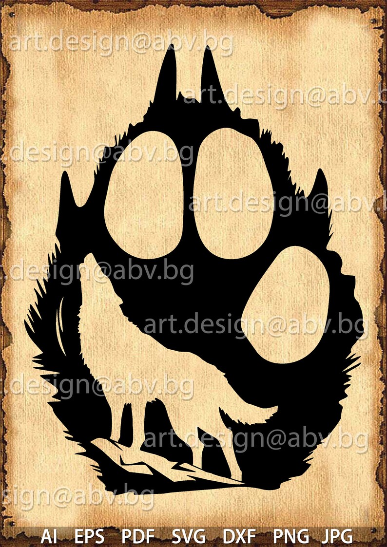 Vector STEP WOLF AI Eps Pdf Png Svg Dxf Jpg Download - Etsy