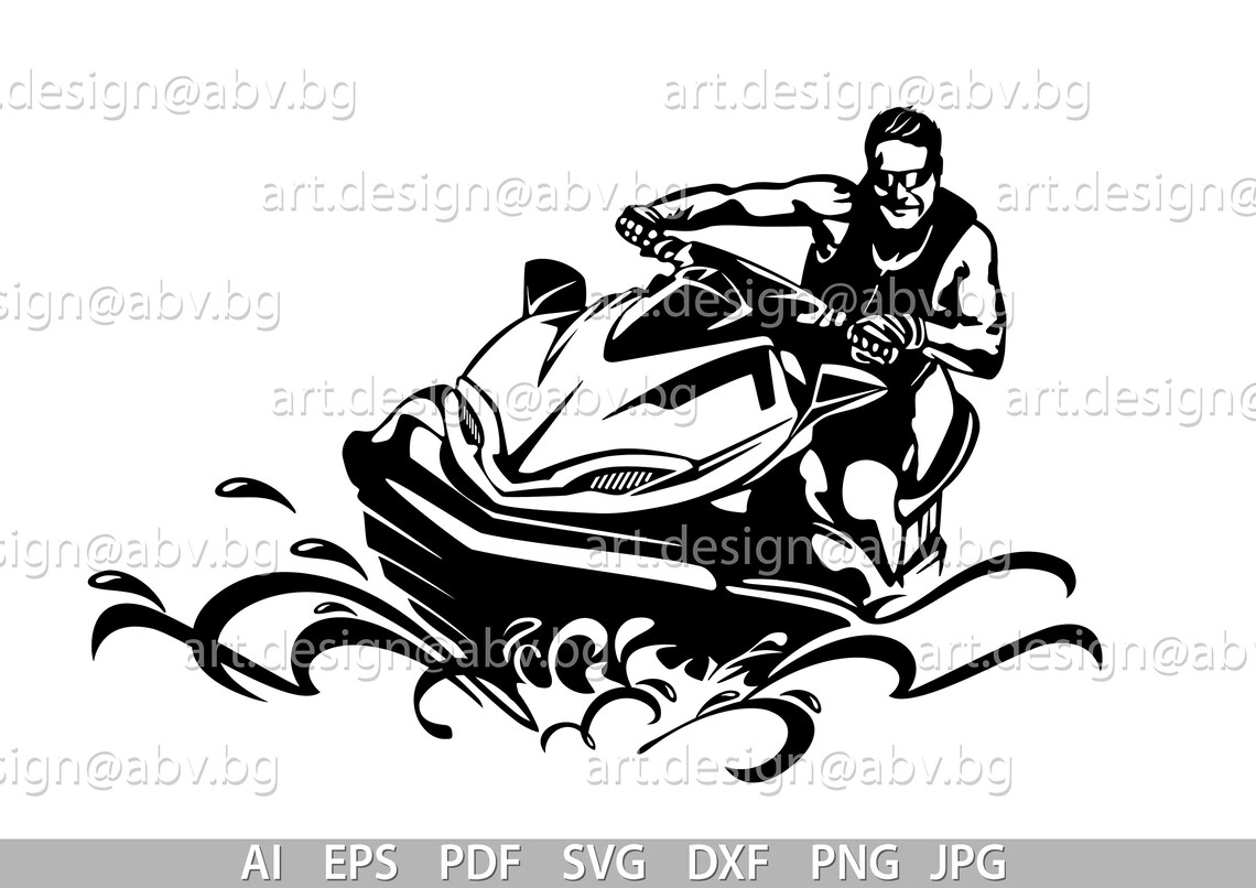 Vector SEA JET Ai Eps Svg Dxf Pdf Png Jpg Download - Etsy