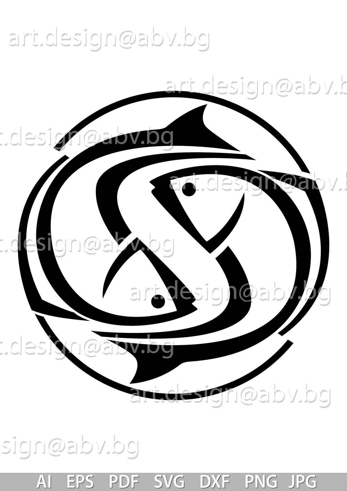 Vector ZODIAC-PISCES AI Eps Pdf Svg Dxf Png Jpg Image - Etsy