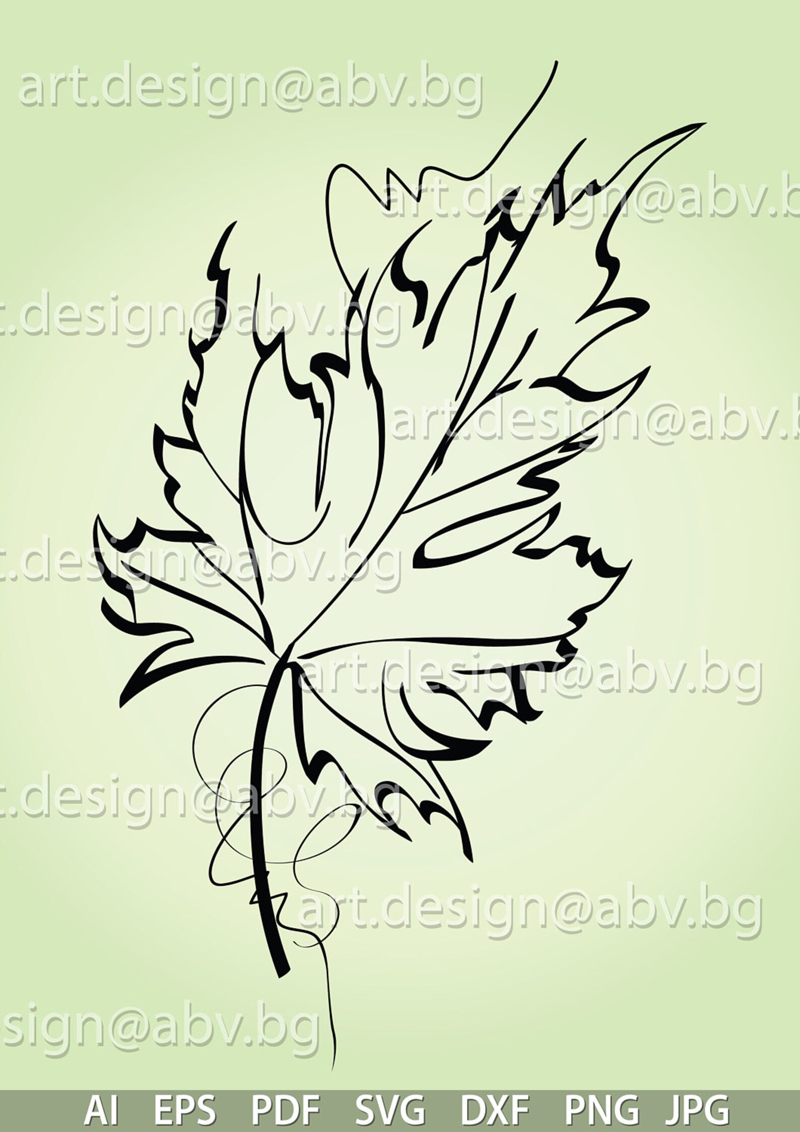 Vector LEAF Vine AI Eps Pdf Svg Dxf Png Jpg Download | Etsy