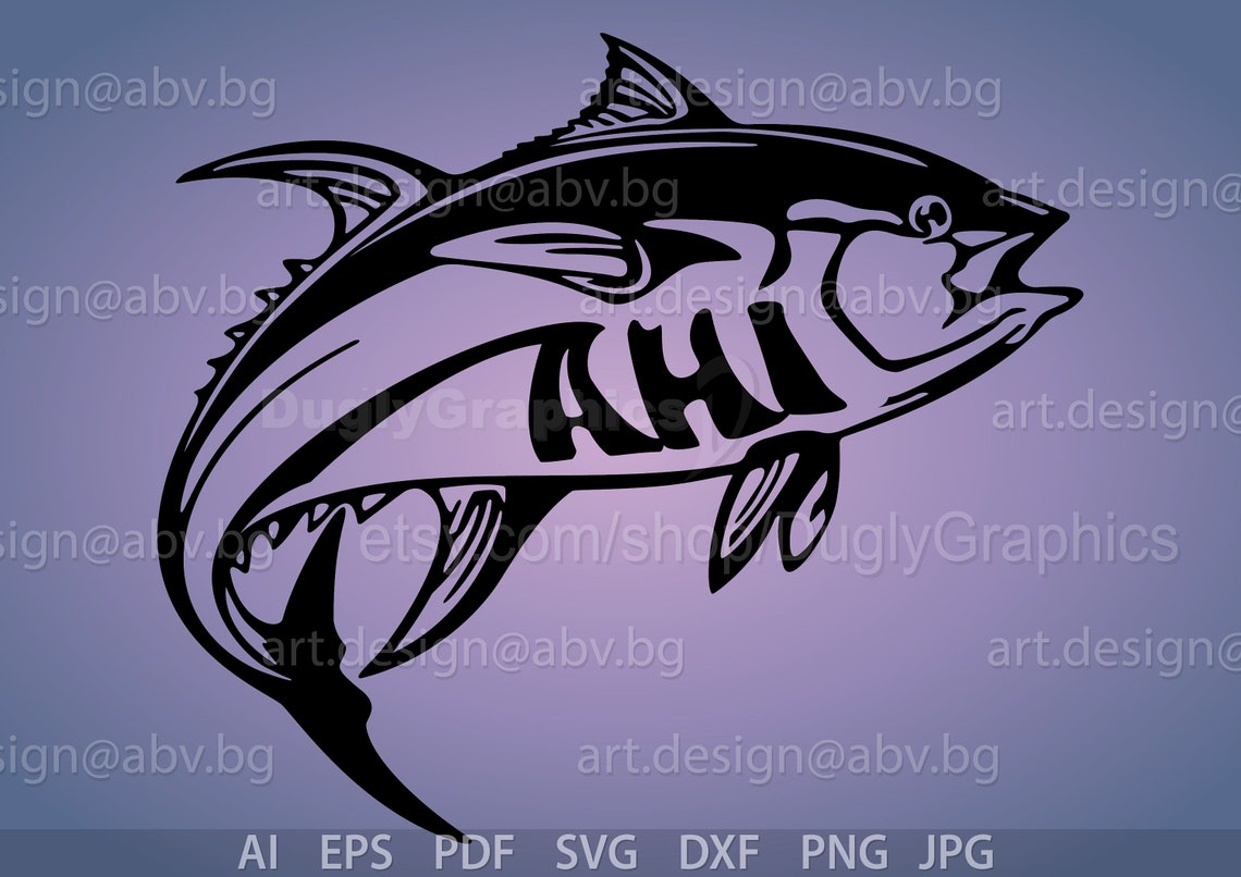 Vector AHI FISH, AI, Eps, Pdf, Png, Svg, Dxf, Jpg Image Graphic Digital ...