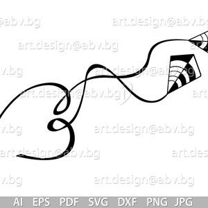 Vector KITES, SVG, AI, Eps, Dxf, Pdf, Png, Jpg Download Files, Digital ...