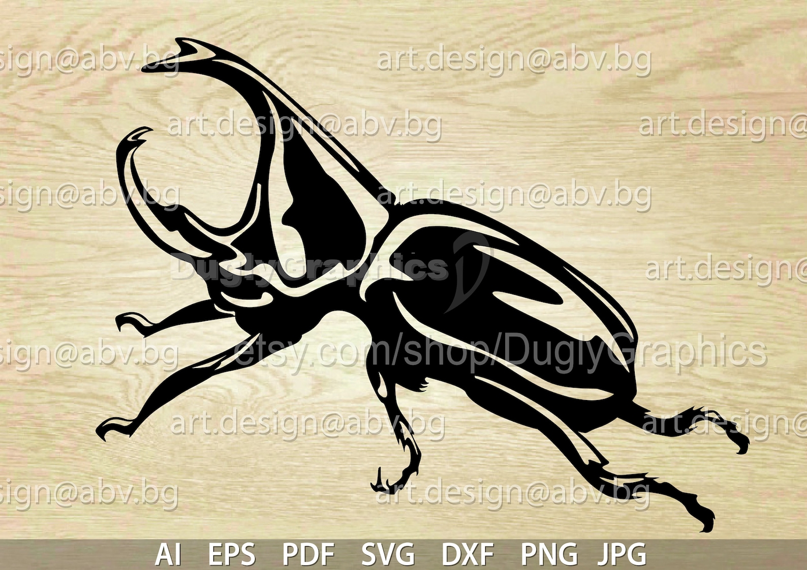 Beetle Vector Graphic (ai, Eps, Pdf, Svg, Dxf, Png, Jpg) (digital ...