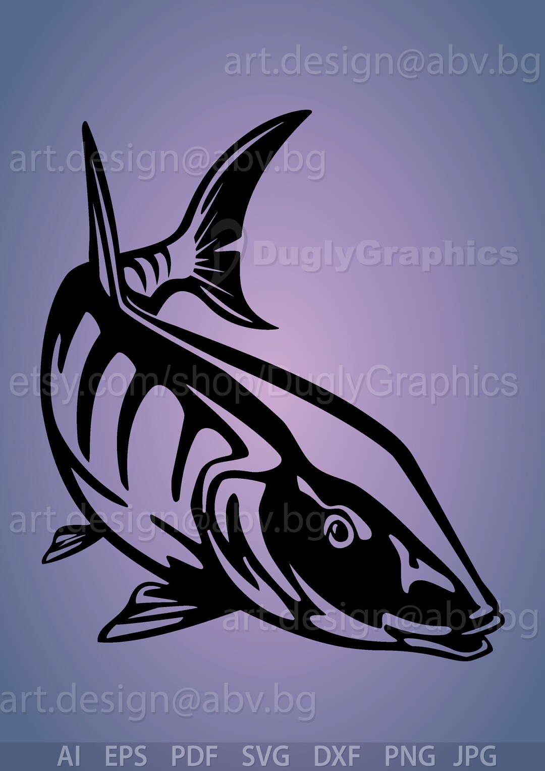 Vector BONEFISH, Ai, Eps, Pdf, Png, Svg, Dxf, Jpg Image Graphic Digital ...