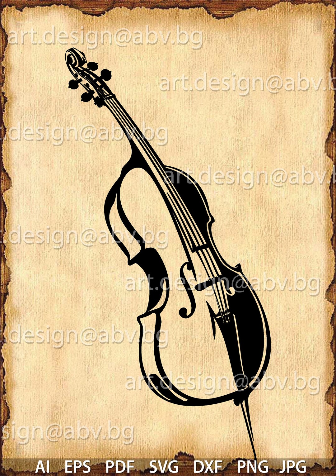 Cello Vector Art: Musical Instrument Graphic (digital Download) - Etsy