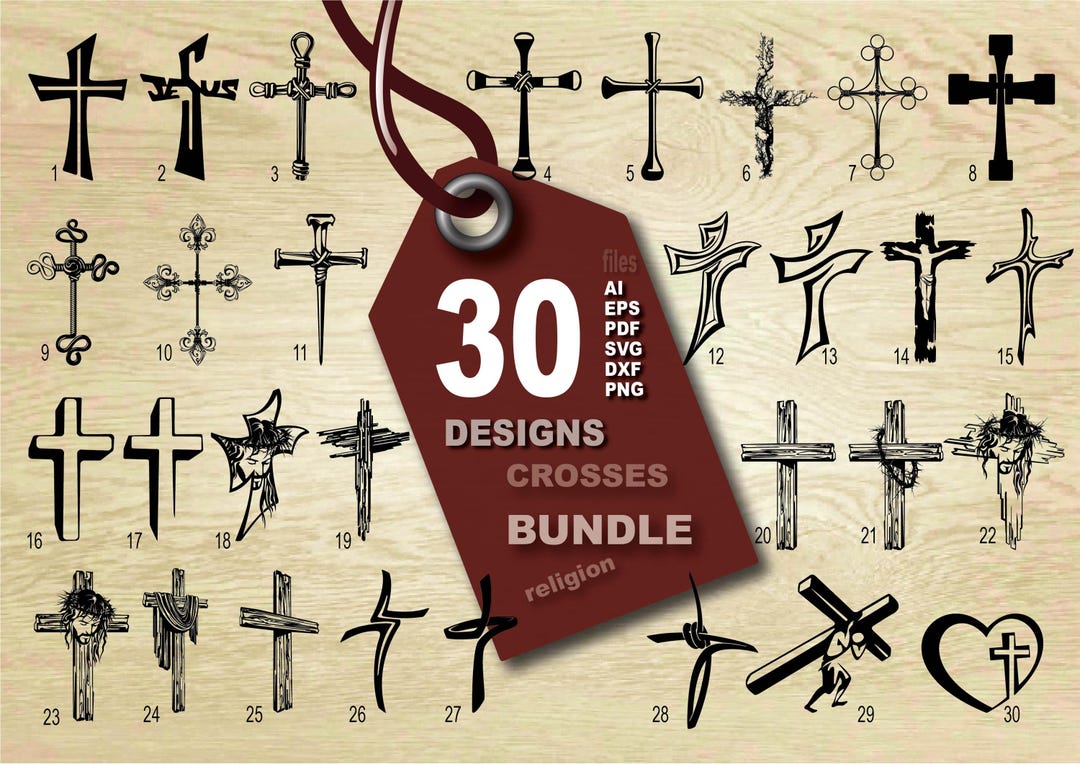 30 Cross Vector Bundle Art (digital Download) - Etsy
