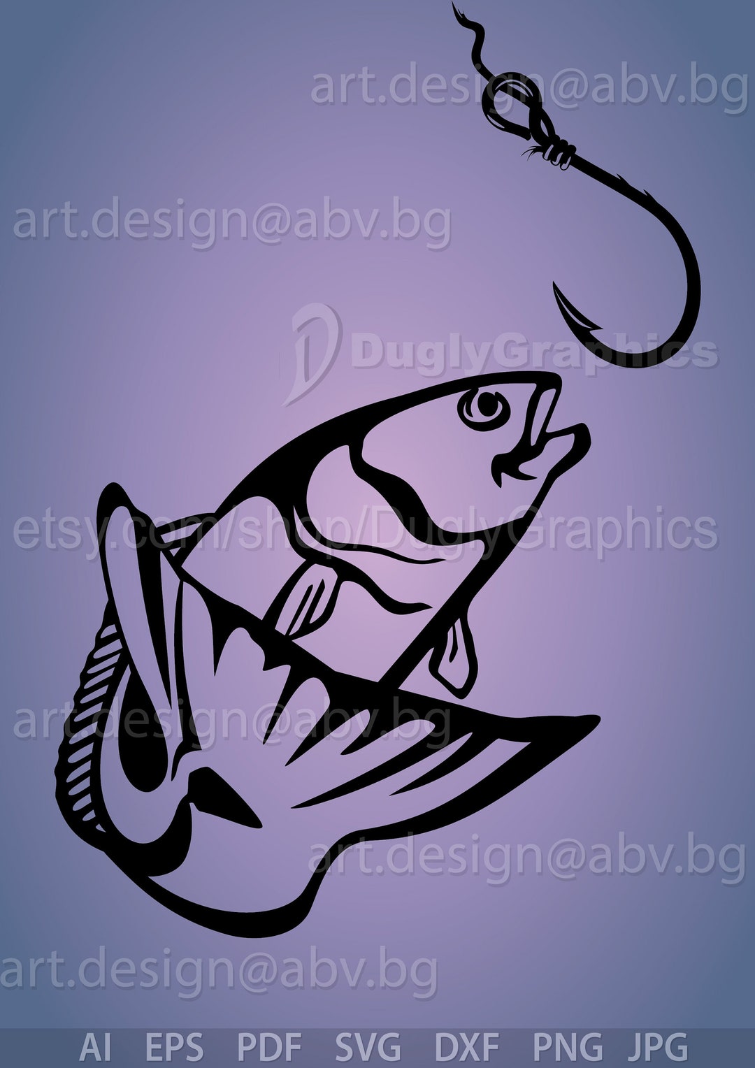 Red Drum Fish Vector Art, Fishing Hook Graphic (digital Download) - Etsy