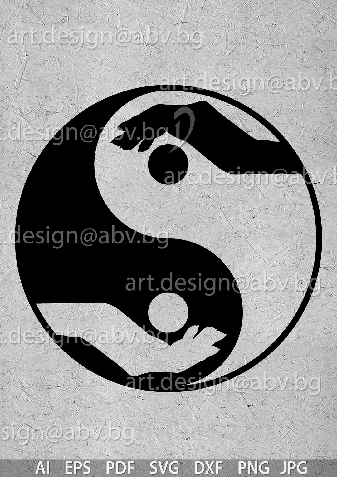 Vector YIN YANG, Hands, AI, Eps, Pdf, Svg, Dxf, Png, Jpg Download Files ...