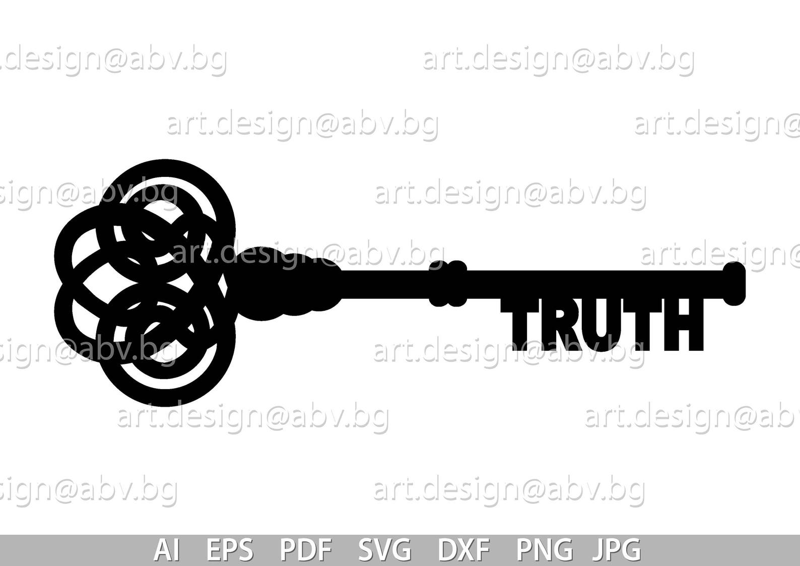 Vector KEY Truth AI Eps Pdf Svg Dxf Png Jpg Download - Etsy