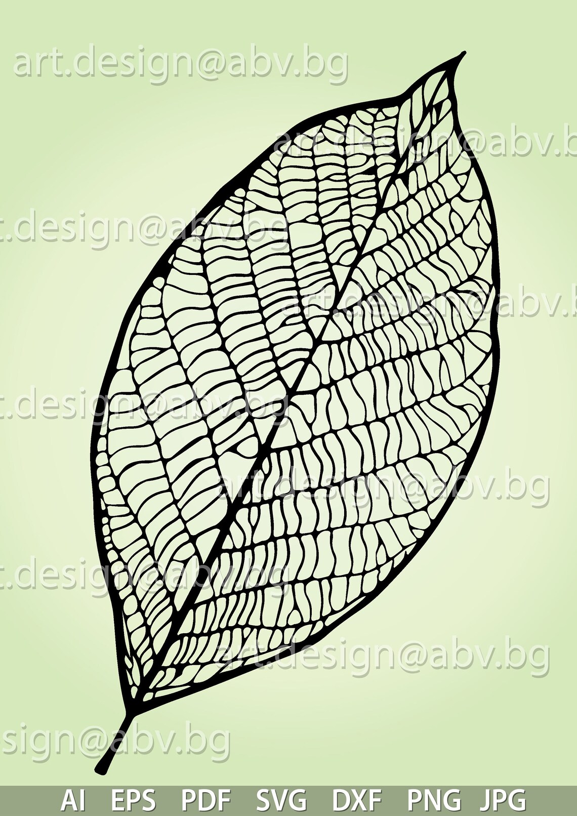 Vector LEAF Veins AI Eps Pdf PNG Svg Dxf Jpg Image | Etsy Canada