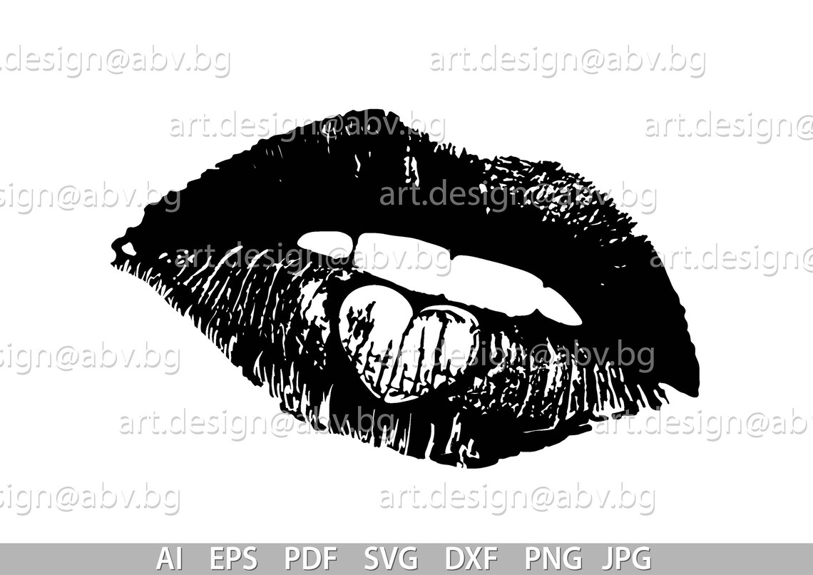 Vector LIPS AI Eps Pdf Svg Dxf Png Jpg Download Files - Etsy