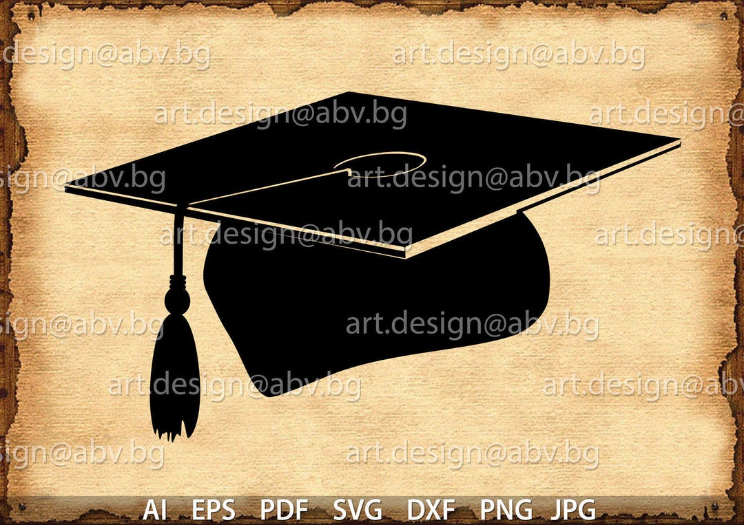 Vector GRADUATION HAT, AI, Eps, Pdf, Svg, Dxf, Png, Jpg Download Files ...