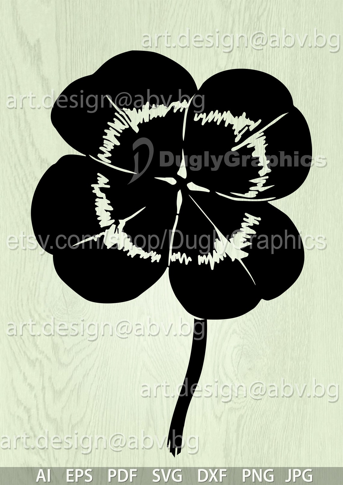 Vector CLOVER, AI, Eps, Pdf, Svg, Dxf, Png, Jpg Download, Four Leaf ...