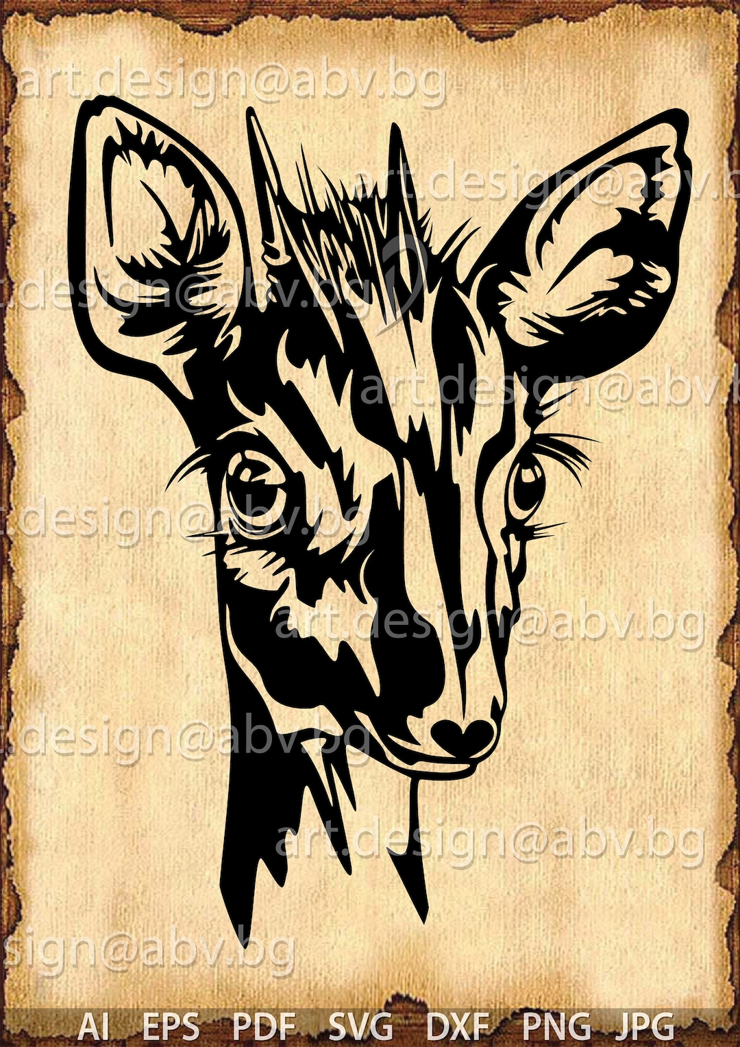 Vector ROE, Deer, SVG, DXF, Ai, Eps, Pdf, Png, Jpg Download, Digital ...
