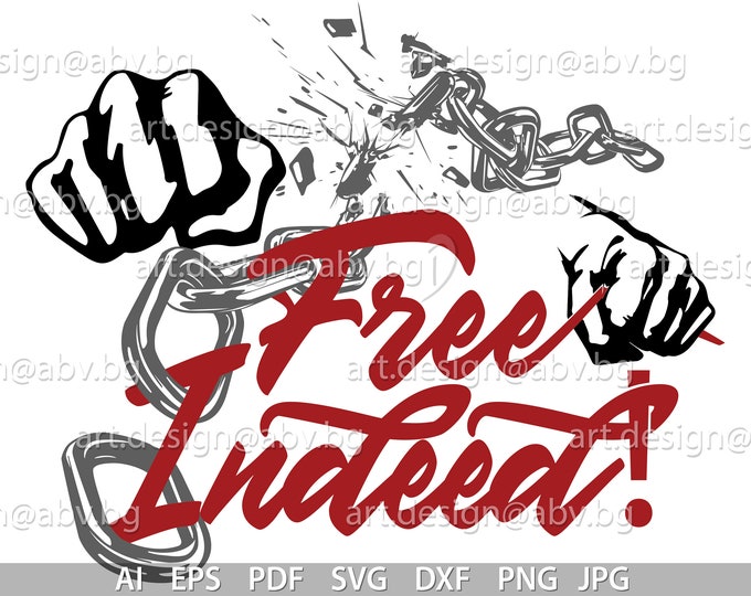 Vector BROKEN CHAINS, Colored Free Indeed, AI, Eps, Svg, Dxf, Pdf, Png ...