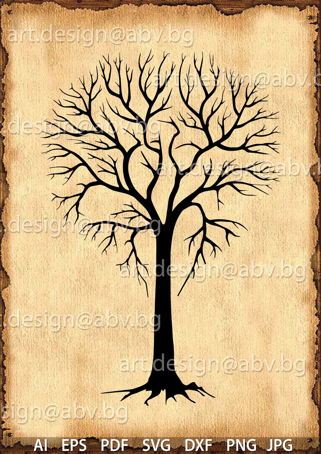 Wedding Tree Silhouette Vector Graphic (digital Download) - Etsy