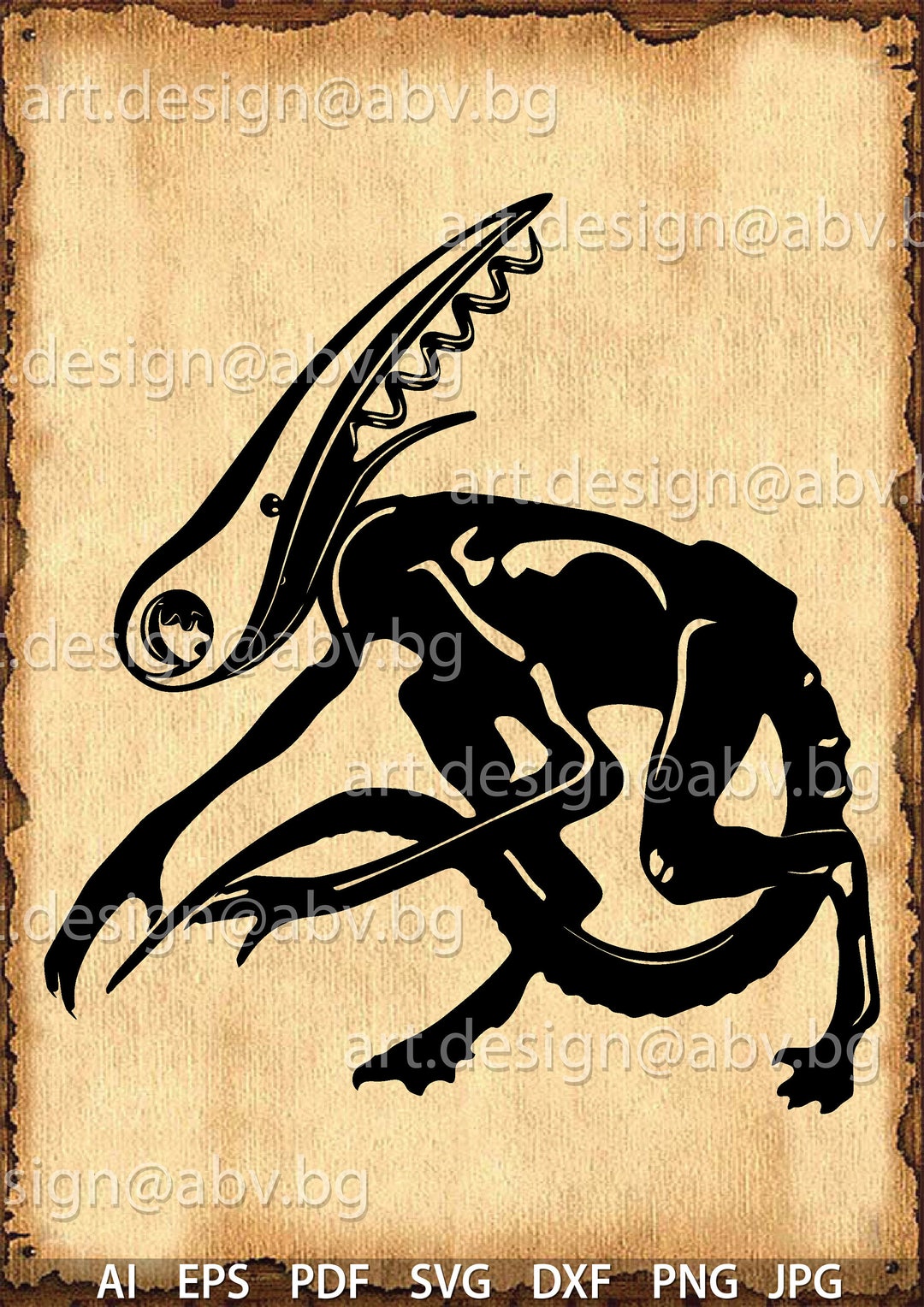 Alien Corkscrew Opener Vector Image (digital Download) - Etsy
